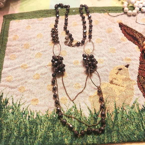 Jewelry | Vintage Bead Cluster Chain Necklace | Poshmark